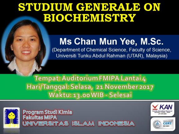Leaflet SG Biochemistry - Program Studi Kimia Fakultas MIPA UII